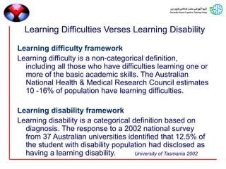 Introduction to Learning Disability Rehabilitation | PPSX