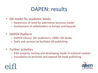 OA academic book publishing – OAPEN Library and DOAB | PPTX ...