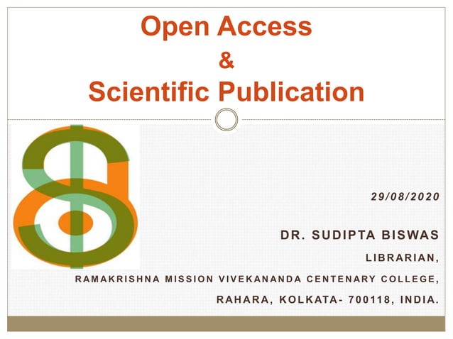 Open Access & Scientific Publishing | PPT | Free Download