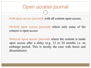 Open Access & Scientific Publishing | PPTX