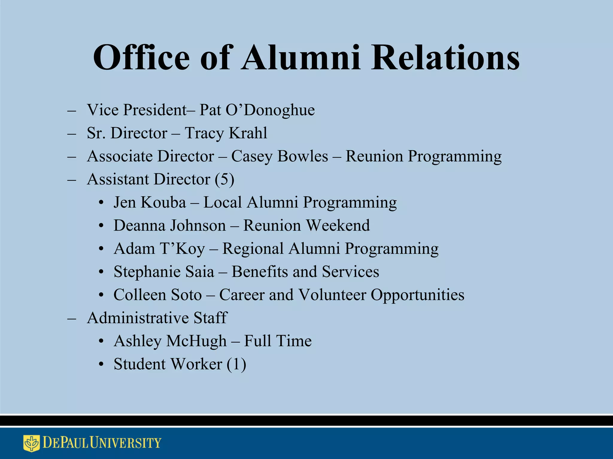 Alumni Relations Overview | PPT