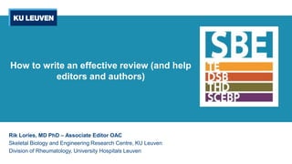 How to write an effective review (and help editors and authors) | PPTX ...
