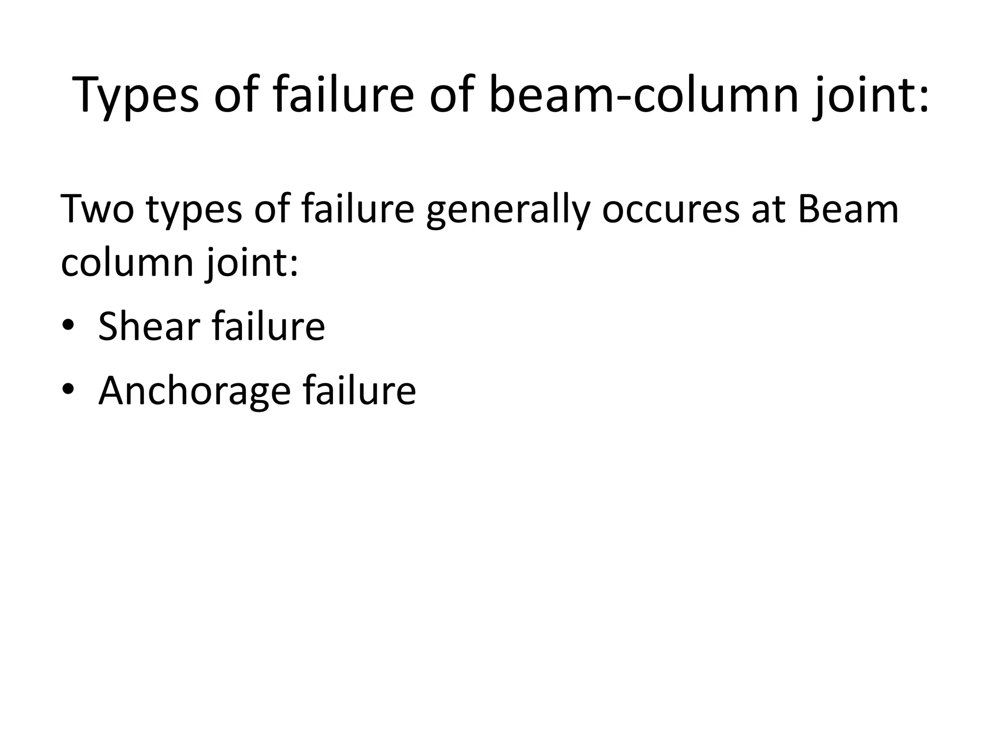 seismic behaviour of beam column joint | PPTX
