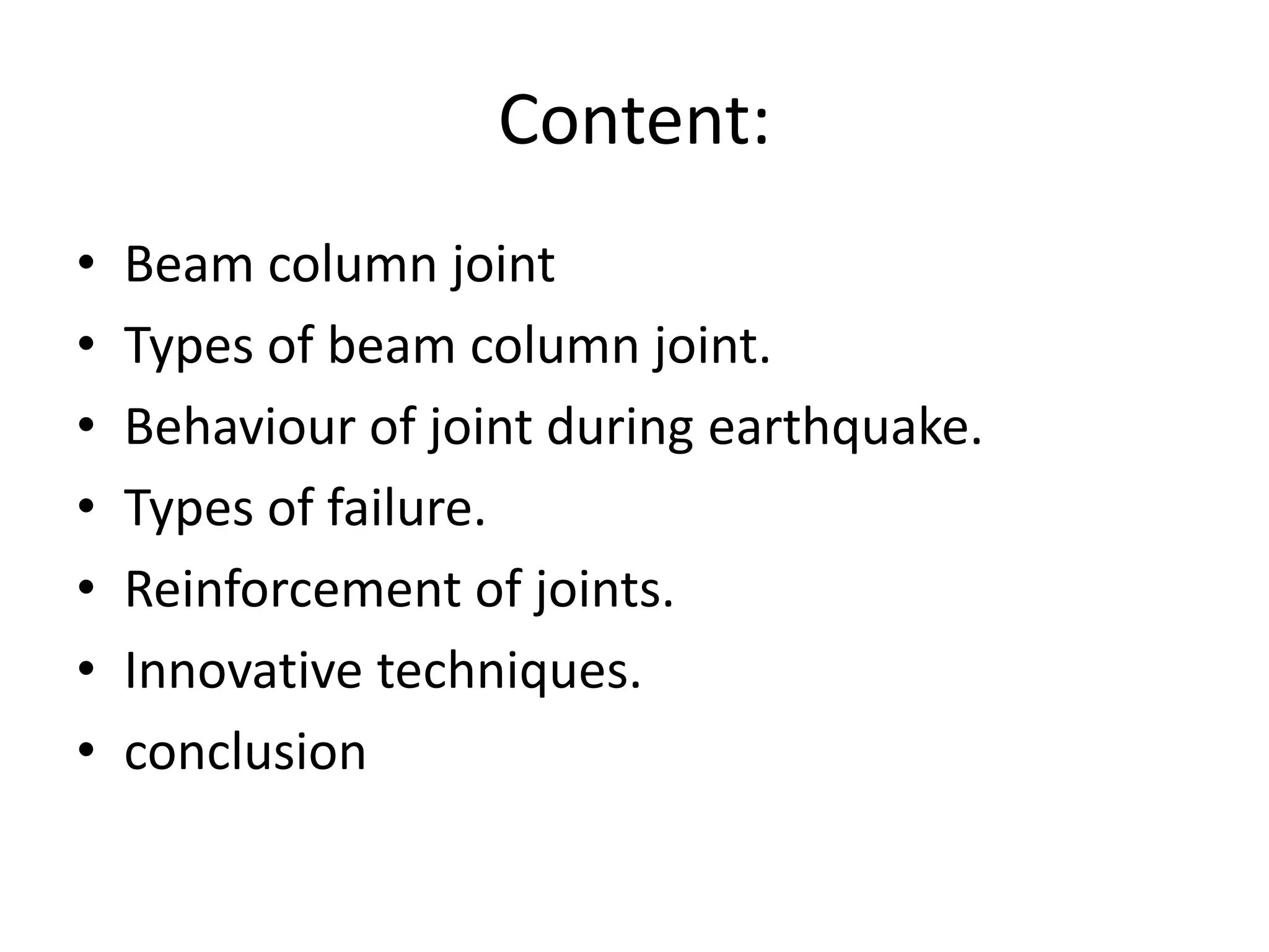 seismic behaviour of beam column joint | PPTX | Physics | Science