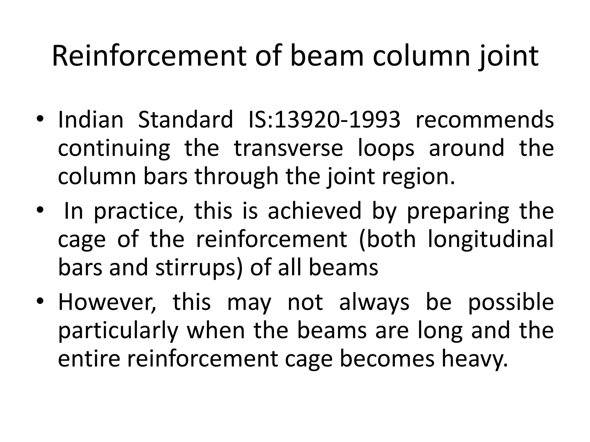 seismic behaviour of beam column joint | PPTX