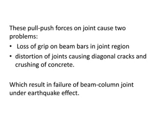 seismic behaviour of beam column joint | PPTX
