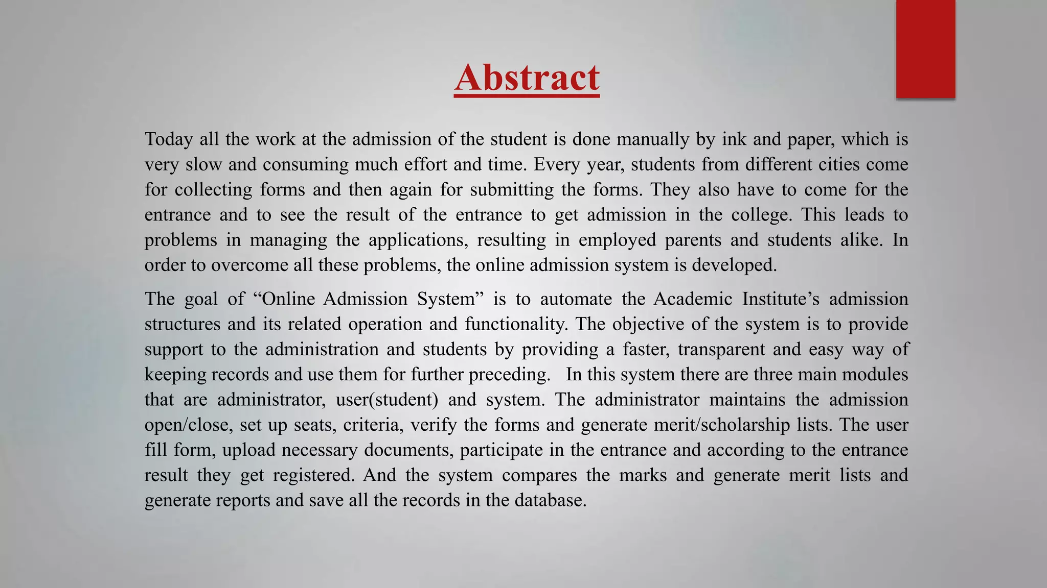 Online Admission System | PPTX