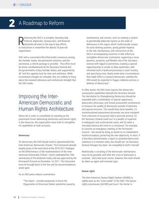 Rebuilding Hemispheric Consensus: A Reform for the Organization of ...