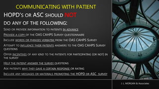 OAS CAHPS - Outpatient and Ambulatory Services Survey | PPTX