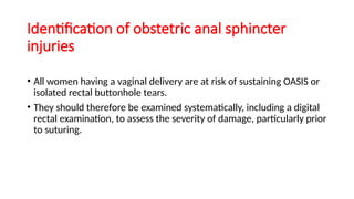 Obstetric anal sphincter injury presentation | PPTX