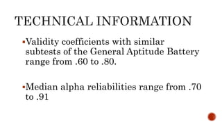 Occupational Aptitude Survey and Interest Schedule | PPTX