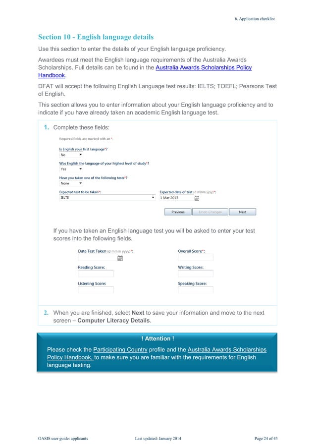 Oasis applicant-user-guide-2014 | PDF