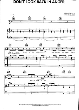 Oasis dont-look-back-in-anger | PDF