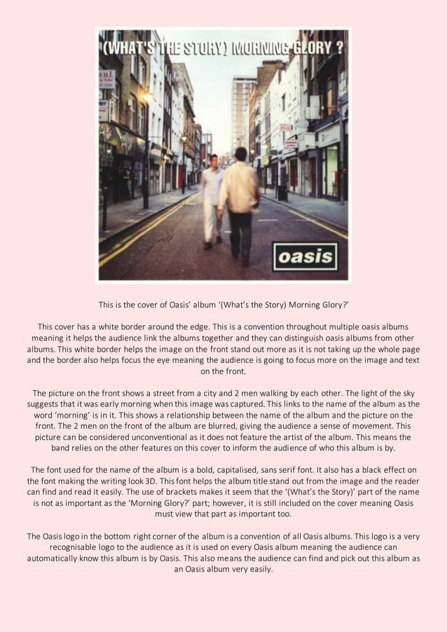 Oasis album analysis | PDF