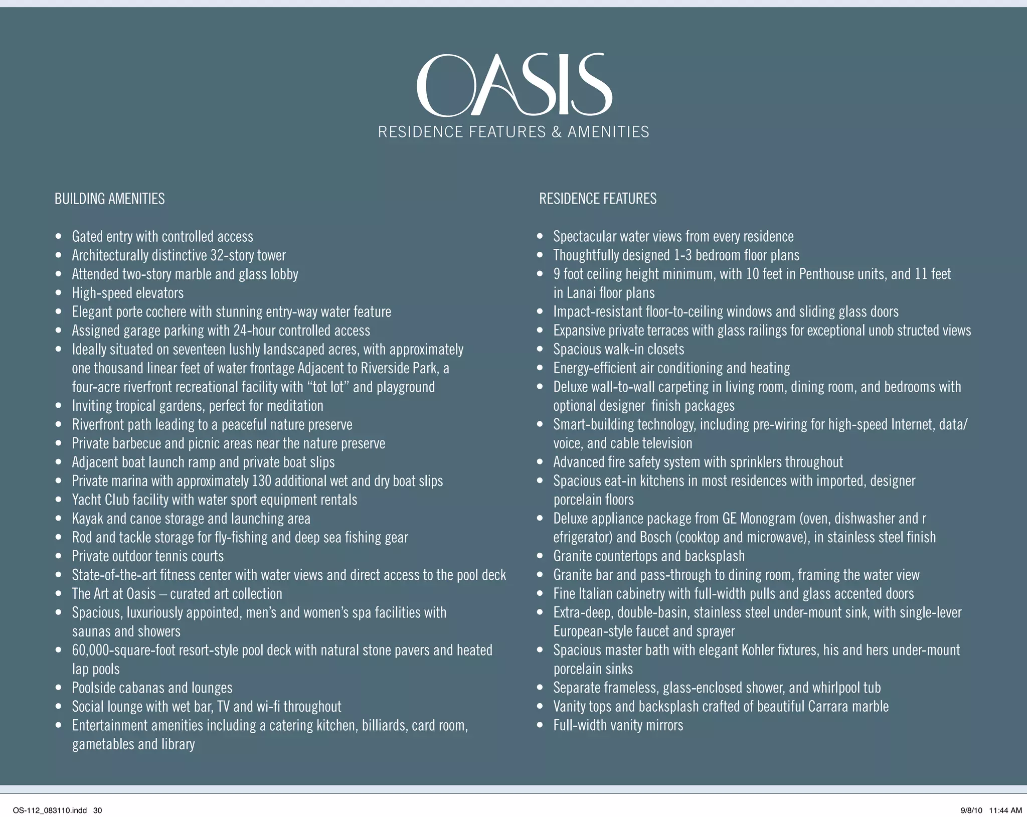Oasis Brochure | PDF