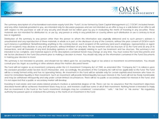 Pitchbook - OFREE4Q2011 (SlideShare Version) | PDF | Mutual Funds | Personal Investing