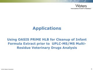 Oasis® Prime HLB - introducing a new sorbent for the sample cleanup of ...