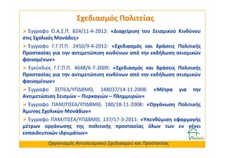 ΟΑΣΠ: Διαχείριση του Σεισμικού κινδύνου στις σχολικές μονάδες | PPT