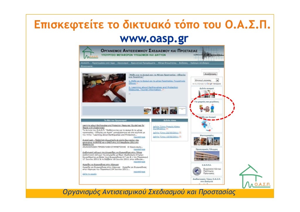 ΟΑΣΠ ΣΕΙΣΜΟΣ ΜΕΤΡΑ ΠΡΟΣΤΑΣΙΑΣ