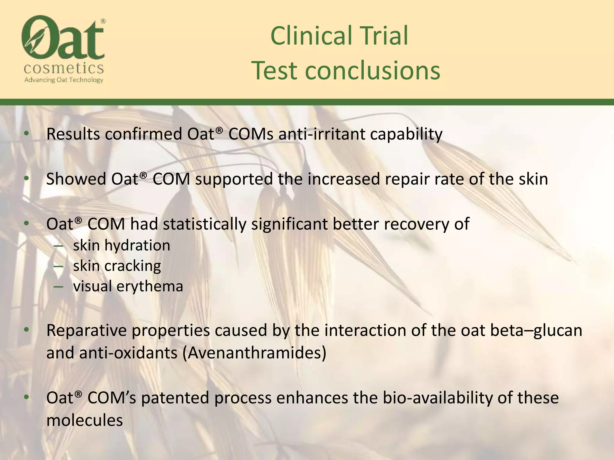Oat COM Colloidal Oatmeal Presentation 0515 | PPTX