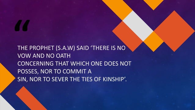 Oath and vows | PPTX | Islam | Religion & Spirituality