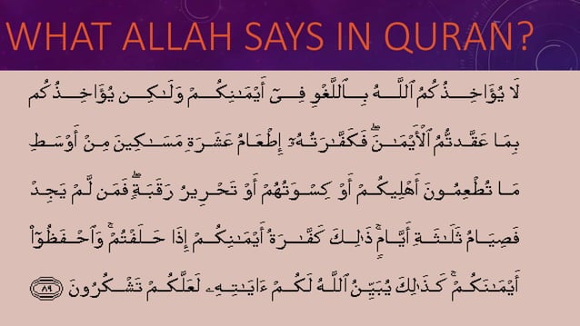 Oath and vows | PPTX | Islam | Religion & Spirituality