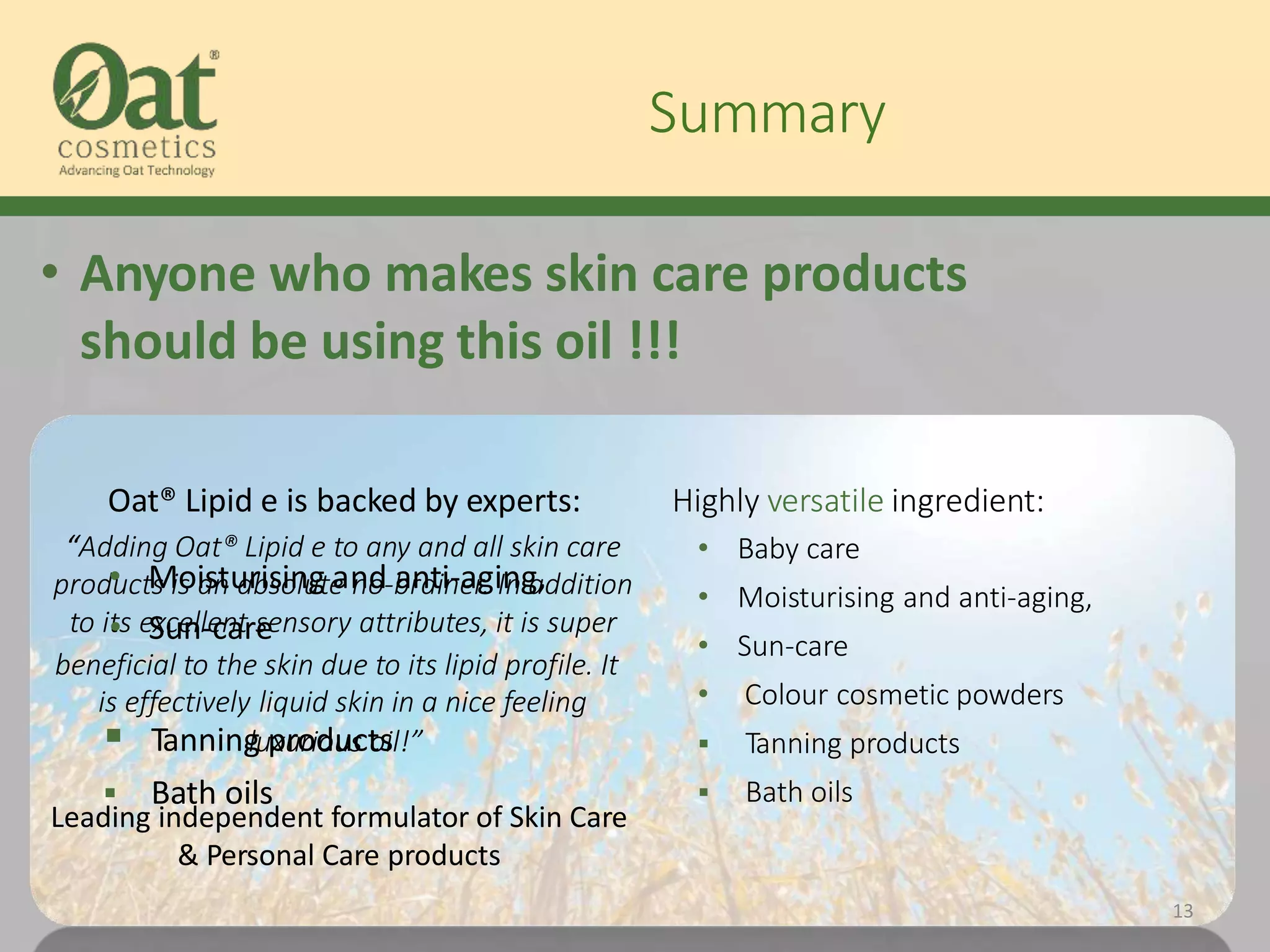 Oat Lipid e 0215 | PPTX