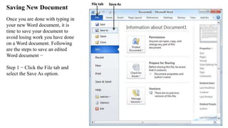 Office automation tools starting with ms word | PPT