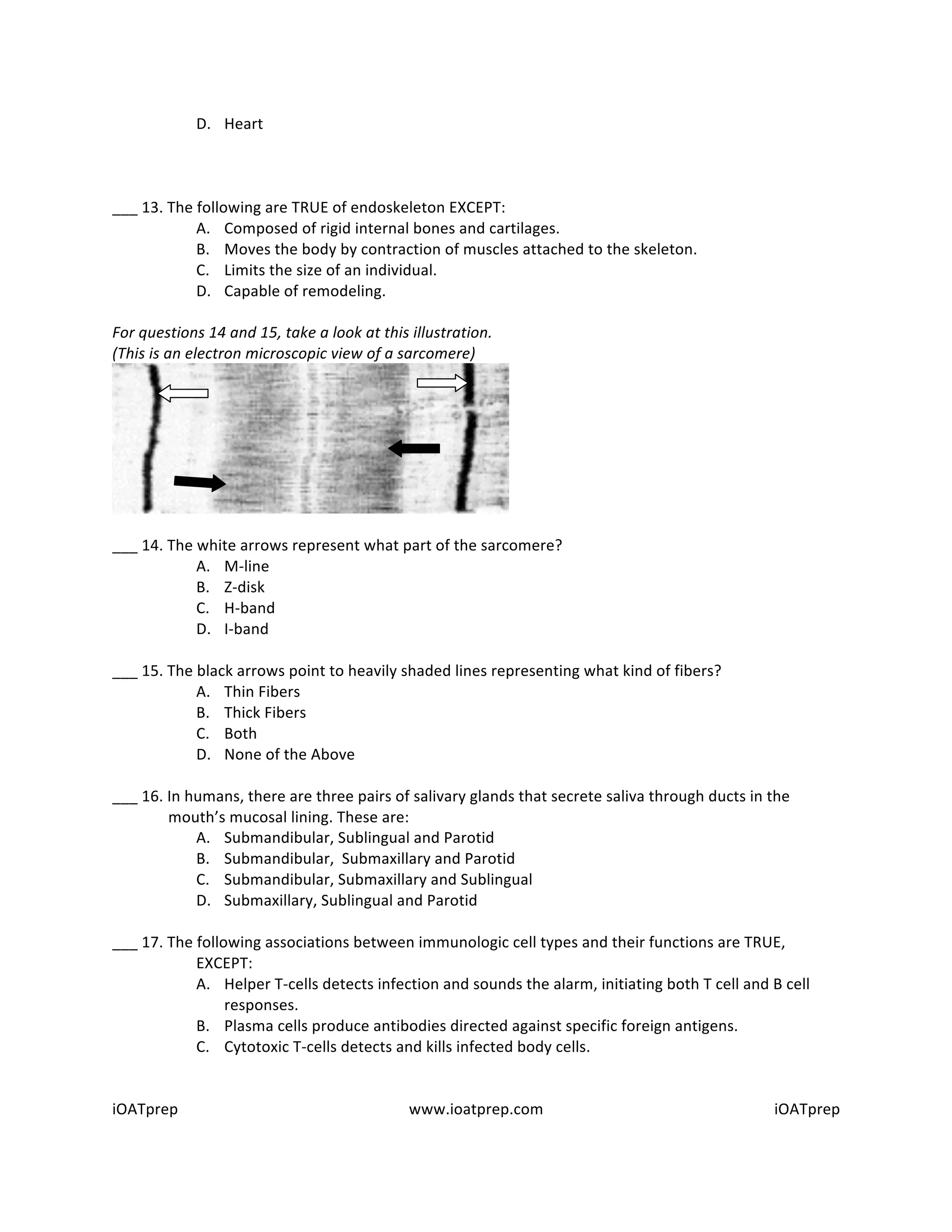 Optometry Admission Test Practice Biology Questions | PDF | Biological ...