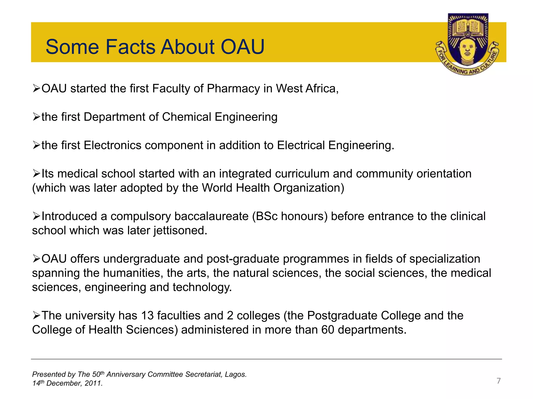 OAU Anniversary Plan.ppt
