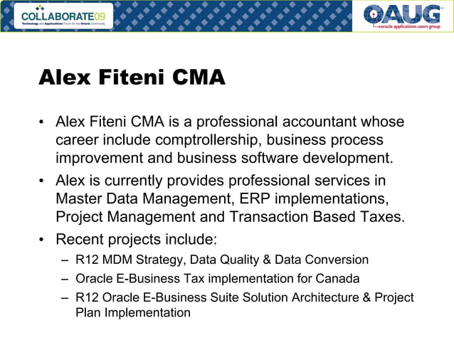 OAUG 05-2009-MDM-1683-A Fiteni CPA, CMA | PPT