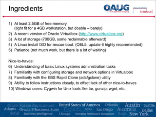 EBS in an hour: Build a Vision instance - FAST - in Oracle Virtualbox | PDF