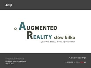 O Augmented Reality słów kilka | PDF | Racing Video Games | Video Game ...