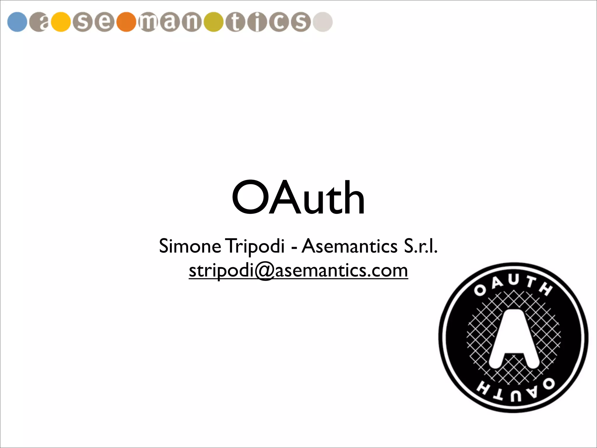 OAuth 1.0 | PPT