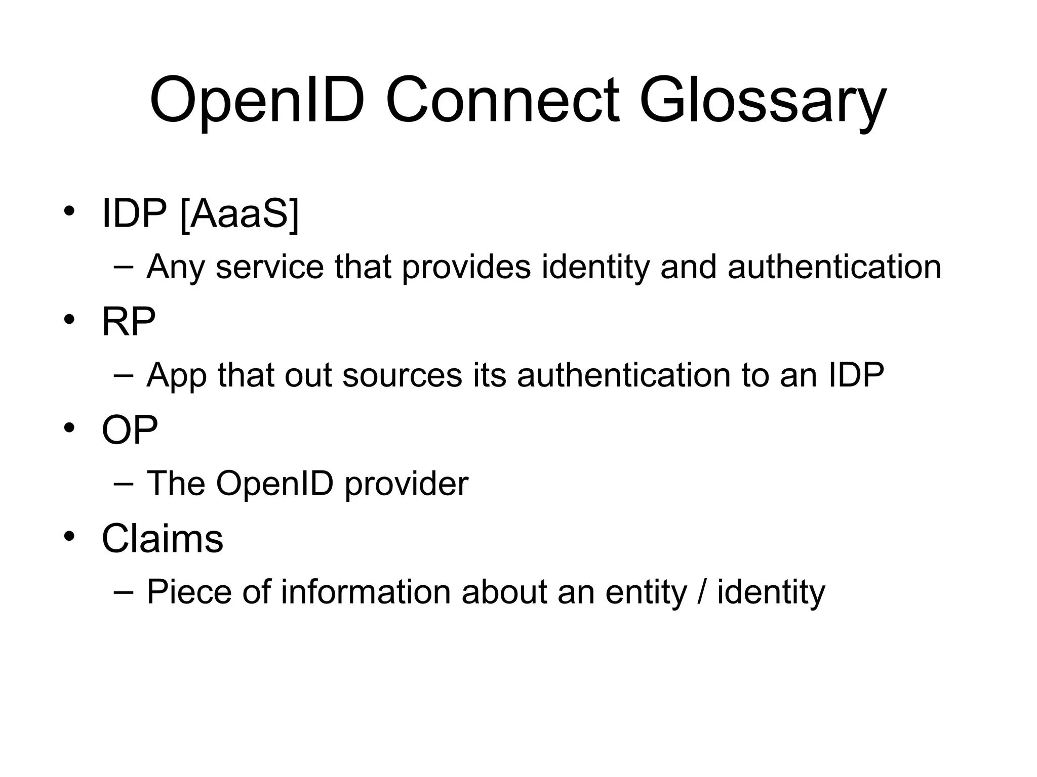 OAuth 2.0 and OpenId Connect | PPT