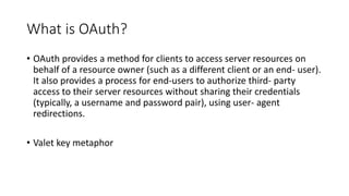 OAuth | PPTX | Cloud Computing | Internet