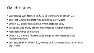 OAuth | PPTX | Cloud Computing | Internet