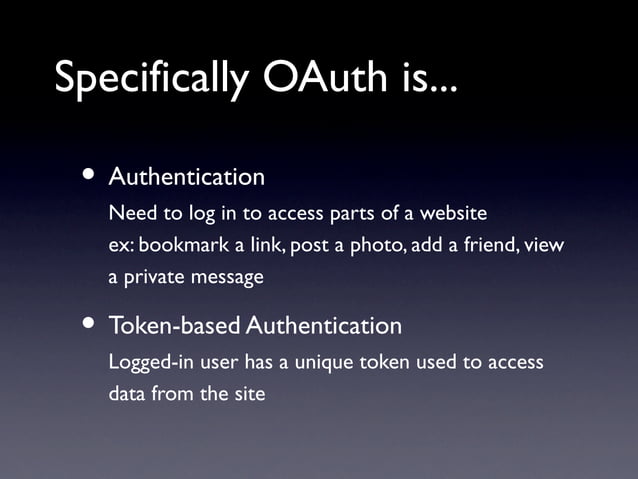OAuth - Open API Authentication | PPT