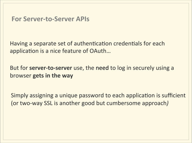 OAuth for your API - The Big Picture