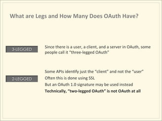 OAuth for your API - The Big Picture | PPT