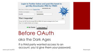 OAuth 2 at Webvisions | PPTX