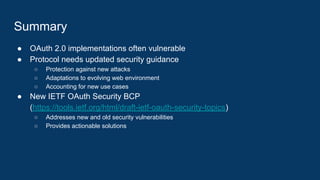 OAuth 2.0 Security Reinforced | PPT