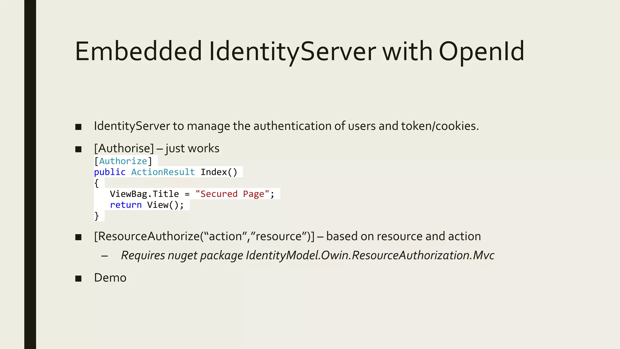 OAuth2 and IdentityServer3 | PPT