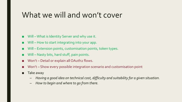 OAuth2 and IdentityServer3 | PPT