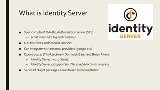 OAuth2 and IdentityServer3 | PPT