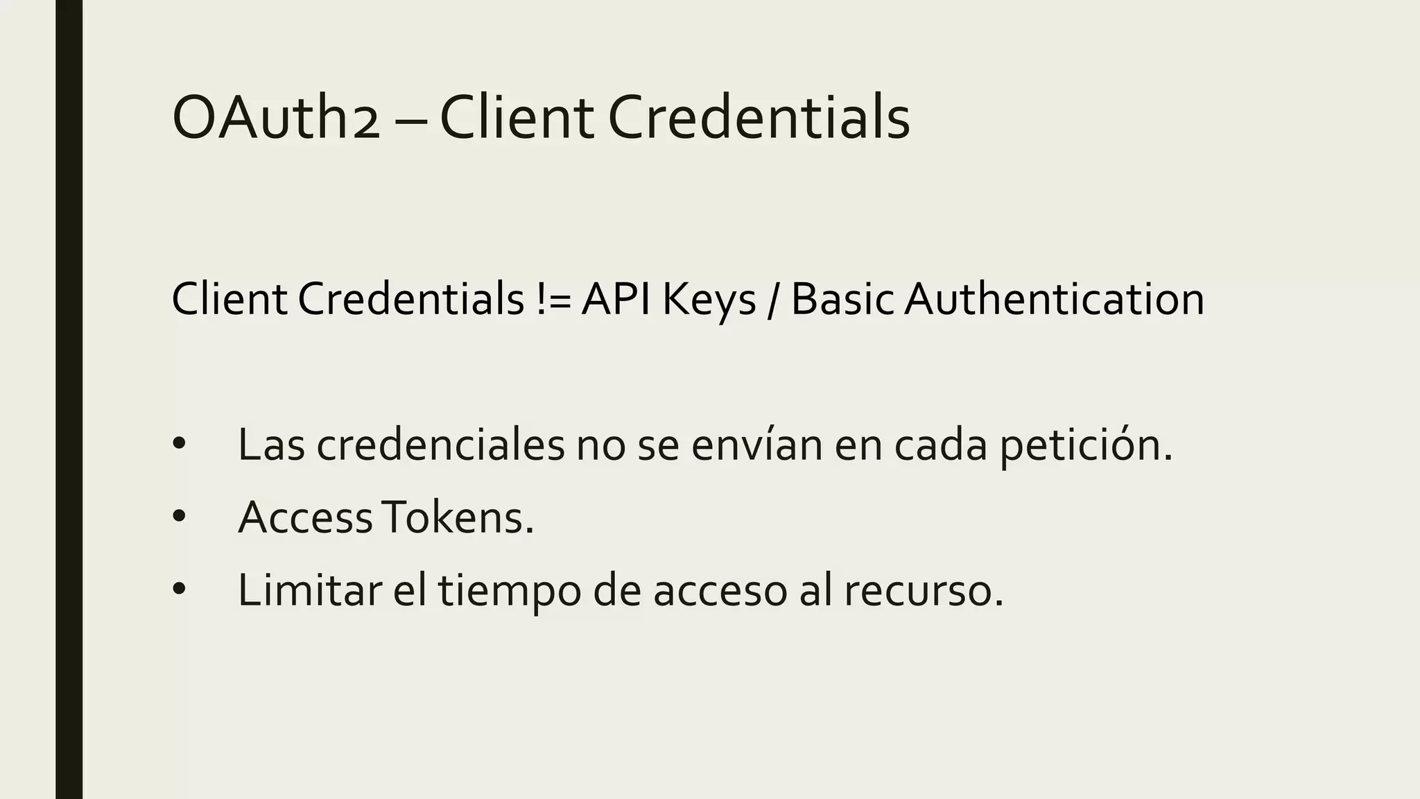 OAuth2 para desarrolladores | PPT