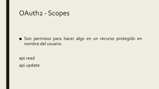OAuth2 para desarrolladores | PPT
