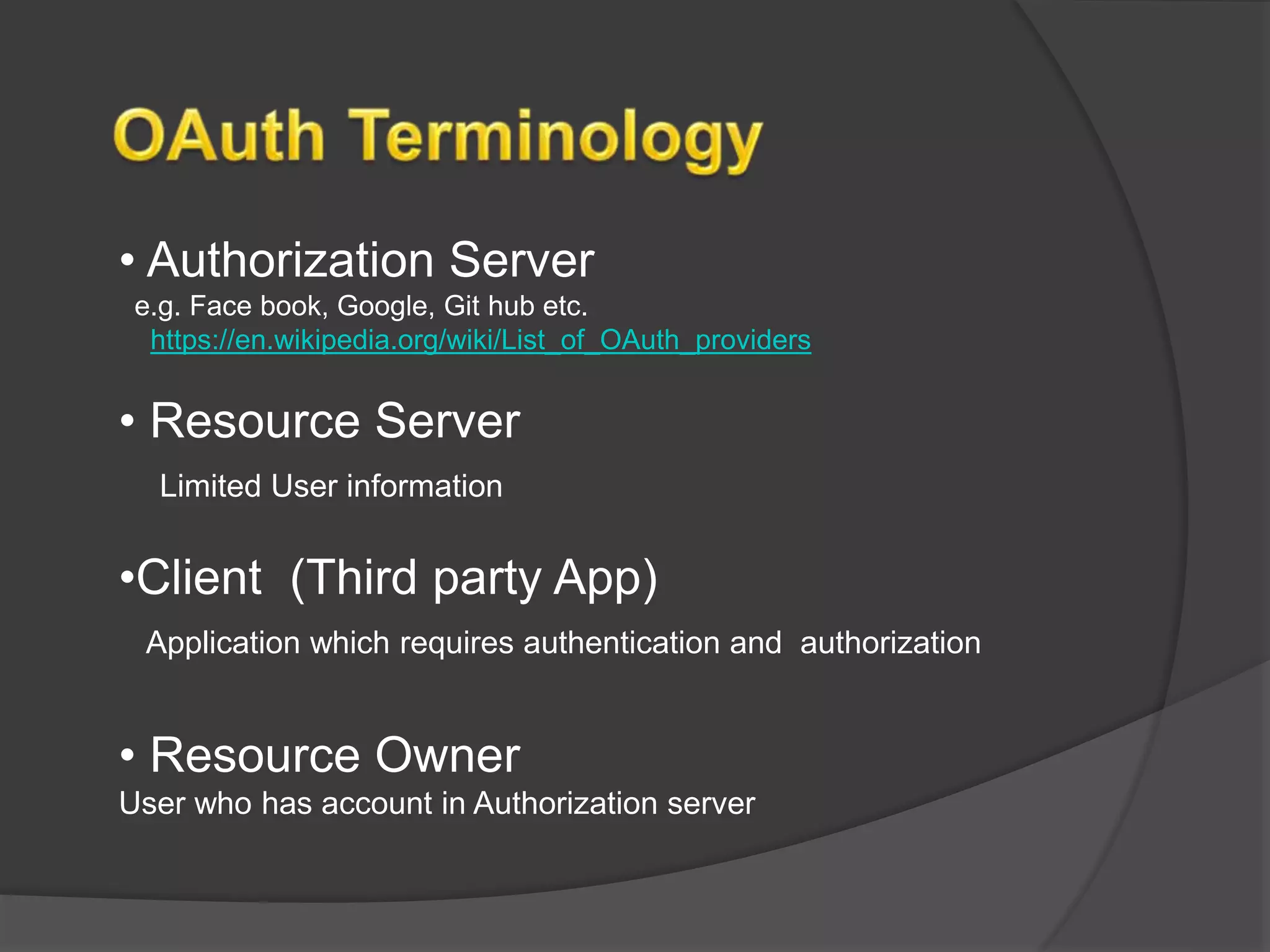 OAuth2 Presentaion | PPT