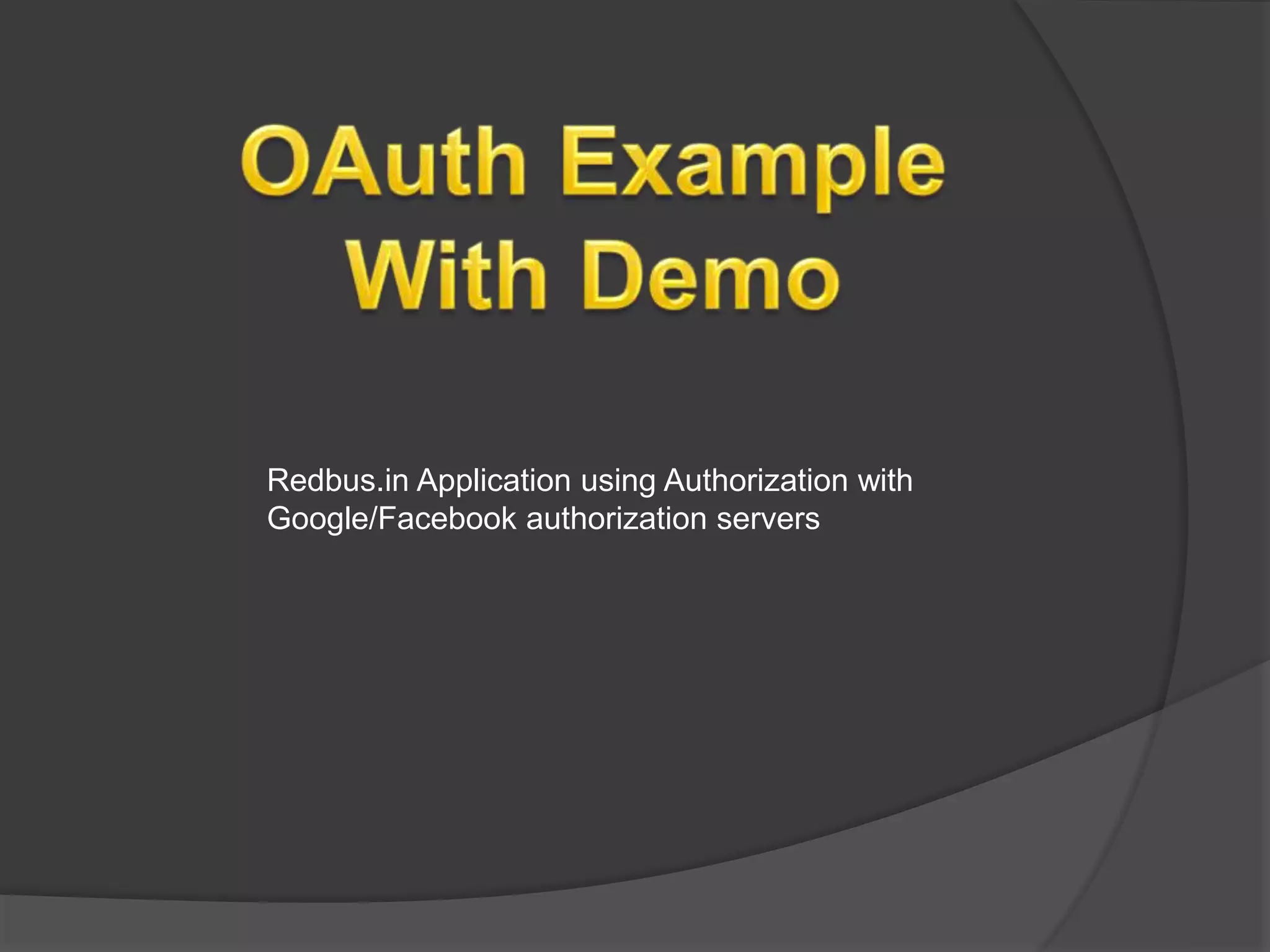 OAuth2 Presentaion | PPT