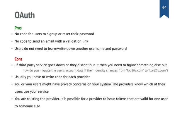 OAuth and why you should use it | PPT OAuth and why you should use it | PPT